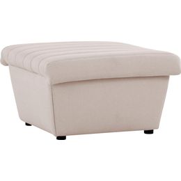 Hocker "LOOKS VIII", beige (ecru), B:74cm H:43cm T:85cm, 100% Polyester, LOOKS by Wolfgang Joop, Hocker, Hocker, Quersteppung, passend zur Serie LOOKS VIII