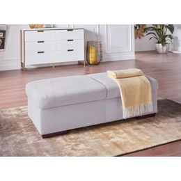 Hocker exxpo - SOFA FASHION "Salerno, Bankhocker mit tollem Sitzkomfort", silber, B:140cm H:46cm T:67cm, Hocker, Hocker, zeitlos und elegant