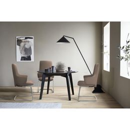Polsterstuhl stressless "Laurel", braun (mole batick, schwarz matt), B:58cm H:105cm T:60cm, Leder BATICK: BATICK ist ein leicht korrigiertes, durchgef&auml;rbtes und genarbtes M&ouml;belleder, bei dem die meisten Unebenheiten und Spuren in der Regel entfernt wurden., St&uuml;hle, Polsterstuhl, High Back mit Armlehne, Gr&ouml;&szlig;e L, mit Beinen aus Stahl in Schwarz matt