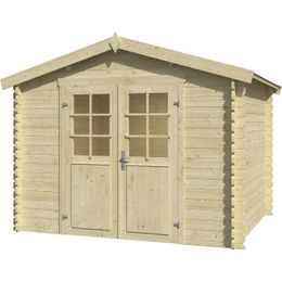 Gartenhaus Lasita Maja "NORAH 230", beige (naturbelassen), ohne Fu&szlig;boden, ohne Dacheindeckung, Holzwerkstoff, Gartenh&auml;user, Gartenhaus