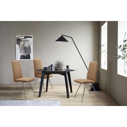 Polsterstuhl stressless "Laurel", braun (taupe paloma, chrom gl&auml;nzend), B:57cm H:105cm T:60cm, Leder PALOMA: PALOMA ist ein durchgef&auml;rbtes Semianilin-M&ouml;belleder mit nat&uuml;rlicher Narbung., St&uuml;hle, Polsterstuhl, High Back, Gr&ouml;&szlig;e M, mit Beinen aus Stahl in Chrom gl&auml;nzend