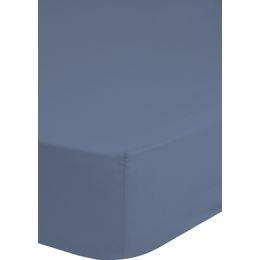 Spannbettlaken Good Morning "Jersey Junior", blau (eisblau), B:60cm L:120cm, Jersey, Obermaterial: 100% Baumwolle, Bettlaken, Spannbettlaken, Baumwolle, Baby, Jersey, Rundumgummi, bis 20 cm h&ouml;he, 60x120, Wei&szlig;