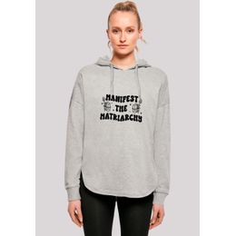 Kapuzenpullover F4NT4STIC "Feministisch Manifest The Matriarchy Frauentag", Damen, Gr. XS, grau, Obermaterial: 100% Baumwolle, oversize, Pullover Kapuzenpullover, Premium Qualit&auml;t