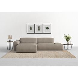 Ecksofa Trendmanufaktur "Braga, mit hochwertigem Kaltschaum, L-Form, in Cord erh&auml;ltlich", braun (schlamm), B:275cm H:72cm T:160cm, 100% Polyester, Sofas, Ecksofa, modernes Sofa, Couch mit hohem Sitzkomfort, 275/72/160 cm (B/H/T)