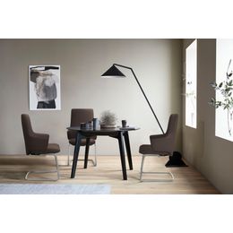 Polsterstuhl stressless "Laurel", braun (braun batick, schwarz matt), B:58cm H:105cm T:60cm, Leder BATICK: BATICK ist ein leicht korrigiertes, durchgef&auml;rbtes und genarbtes M&ouml;belleder, bei dem die meisten Unebenheiten und Spuren in der Regel entfernt wurden., St&uuml;hle, Polsterstuhl, High Back mit Armlehne, Gr&ouml;&szlig;e L, mit Beinen aus Stahl in Schwarz matt