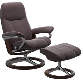 Fu&szlig;hocker stressless "Consul", rot (bordeaux paloma), B:54cm H:41cm T:39cm, Hocker, Fu&szlig;hocker, mit Signature Base, Gestell Braun