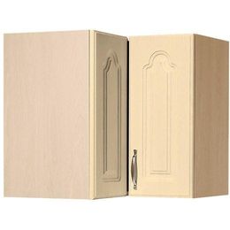 Wiho-K&uuml;chen Eckh&auml;ngeschrank WIHO K&Uuml;CHEN "Linz", beige (front: magnolia, korpus: sonoma eiche), B:60cm H:56,5cm T:35cm, Schr&auml;nke, Eckh&auml;ngeschrank, 60 cm breit