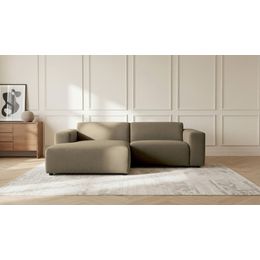 Ecksofa OTTO HOME "Koa, 228 cm, L-Form, Modulsofa in Cord, Chenille, Struktur, Webstoff", braun, B:228cm H:88cm T:159cm, 100% Polyester, Sofas, Ecksofa, Designsofa, weicher Lounge-Sitzkomfort, Welleunterfederung, bodentief