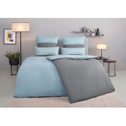Bettw&auml;sche Tom Tailor HOME "Henry", blau (hellblau), B/L: 135cm x 200cm, 1 Stk., 1 Stk., Renforc&eacute;, B/L: 80cm x 40cm, 3 Stk., Renforc&eacute;, Obermaterial: 100% Baumwolle, Bettw&auml;sche, Bettw&auml;sche, Bettw&auml;sche aus Baumwolle, mit GRATIS-Zugabe: Sporthandtuch