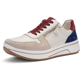 Ara Sneaker Damen Gr&ouml;&szlig;e 42 beige / navy / bordeaux / wei&szlig;