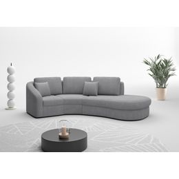Sit & More Ecksofa SIT & MORE "Jazz L-Form", grau, B:266cm H:88cm T:230cm, 100% Polyester, Sofas, Ecksofa, In weiteren Gr&ouml;&szlig;en erh&auml;ltlich