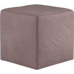 Hocker COTTA "Cuby", grau (taupe), B:40cm H:40cm T:40cm, 100% Polyester, Hocker, Hocker, Sitzw&uuml;rfel, Cube, Sitzhocker