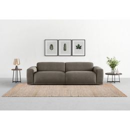 Big-Sofa Trendmanufaktur "Braga, mit hochwertigem Kaltschaum, Megasofa, in Cord erh&auml;ltlich", grau (beluga), B:254cm H:72cm T:107cm, 100% Polyester, Sofas, Big-Sofa, modernes Big-Sofa, Couch mit hohem Sitzkomfort, 254/72/107 cm (B/H/T)