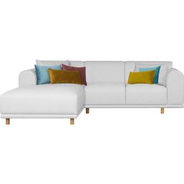 Ecksofa OTTO HOME "Maroon L-Form", beige (natur), B:285cm H:82cm T:191cm, Struktur (100% Polyester);Struktur grob ( 100% POLYPROPYLEN;Struktur fein ( 100% Polyester), Sofas, Ecksofa, in skandinavischem Design, mit losen Kissen