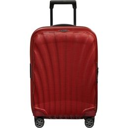 Hartschalen-Trolley Samsonite "C-LITE 55 EXP, verschiedene Farben", Gr. B/H/T: 40cm x 55cm x 20cm 36 l, rot (chili rot), Polypropylen, unifarben, Basic, Koffer, Handgep&auml;ck-Koffer Volumenerweiterung TSA-Zahlenschloss USB-Schleuse