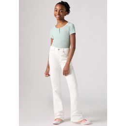 Bootcut-Jeans LEVI'S KIDS "LVG 726 HIGH RISE FLARE JEANS", M&auml;dchen, Gr. 10 (140), N-Gr, sugar swizzl, Denim/Jeans, Obermaterial: 98% Baumwolle, 2% Elasthan, bootcut fit, Jeans, for GIRLS