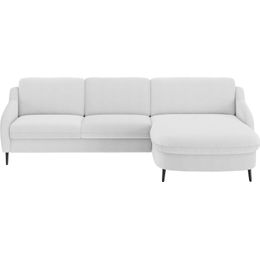Sit & More Ecksofa SIT & MORE "Soul L-Form", silber, B:280cm H:90cm T:182cm, 100% Polyester, Sofas, Ecksofa, wahlweise mit Bettfunktion und Bettkasten oder Schubkasten