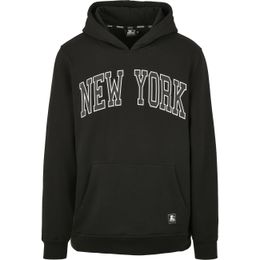 Kapuzenpullover STARTER Black Label "Starter Black Label Herren Starter New York Hoody", Herren, Gr. XS, schwarz, 80% Baumwolle, 20% Polyester, unifarben, loose fit, ohne Ausschnitt, Pullover Kapuzenpullover