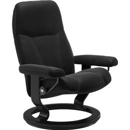 Relaxsessel stressless "Consul", schwarz (schwarz paloma), B:72cm H:94cm T:70cm, Leder BATICK: BATICK ist ein leicht korrigiertes, durchgef&auml;rbtes und genarbtes M&ouml;belleder, bei dem die meisten Unebenheiten und Spuren in der Regel entfernt wurden.;Leder PALOMA: PALOMA ist ein durchgef&auml;rbtes Semianilin-M&ouml;belleder mit nat&uuml;rlicher Narbung.;ROHLEDER Stoff Q2 FARON: Ein fester zuverl&auml;ssiger Boucl&eacute; mit ei