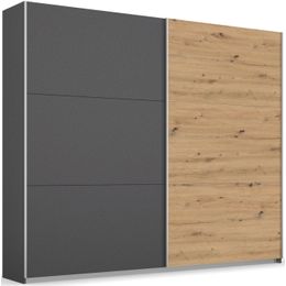 Schwebet&uuml;renschrank Rauch "AURELIO Kleiderschrank Garderobe TOPSELLER OTTO&acute;s CHOICE", grau (graumetallic, eiche artisan), B:218cm H:210cm T:59cm, Holzwerkstoff, Schr&auml;nke, Schwebet&uuml;renschrank, 3 verschiedene Ausstattungsvarianten Griffe aus Metall MADE IN GERMANY, Topseller