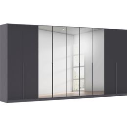 Dreht&uuml;renschrank OTTO HOME "Kleiderschrank Kleiderschr&auml;nke Schrank Garderobe AGORDO mit Glasfront", graumetallic, glas basalt, B:136cm T:54cm, Holzwerkstoff, Schr&auml;nke, Dreht&uuml;renschrank, durchdachte Innenausstattung, in 8 Breiten und 2 H&ouml;hen MADE IN GERMANY