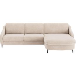 Sit & More Ecksofa SIT & MORE "Soul L-Form", beige, B:280cm H:90cm T:182cm, 95% Polyester, 5% Polyamid, Sofas, Ecksofa, wahlweise mit Bettfunktion und Bettkasten oder Schubkasten
