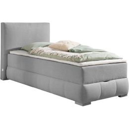 Boxbett OTTO HOME "Wehma", grau, B:110cm L:213cm, Komplettbetten, in H2, H3 & H4 w&auml;hlbar, inklusive Topper