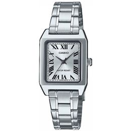 Quarzuhr, silber (edelstahlfarben), CASIO TIMELESS COLLECTION, Armbanduhren, Damen, Quarzuhr, Armbanduhr, Damenuhr, analog, Edelstahlarmband