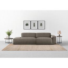 Big-Sofa Trendmanufaktur "Braga, mit hochwertigem Kaltschaum, Megasofa, in Cord erh&auml;ltlich", grau (beluga), B:277cm H:72cm T:107cm, 100% Polyester, Sofas, Big-Sofa, modernes Big-Sofa, Couch mit hohem Sitzkomfort, 277/72/107 cm (B/H/T)
