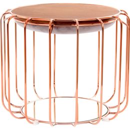 Beistelltisch Kayoom "Pouf Comfortable 110, abnehmbares und wendbares Oberteil", lila (hellviolett, ros&eacute;, ros&eacute;), B:50cm H:45cm T:50cm, Eisen, MDF, Samtbezug, Schaumstoff, Spiegel, Tische, Beistelltisch, praktisch umzuwandeln in Tisch oder Hocker, mit Spiegelglas
