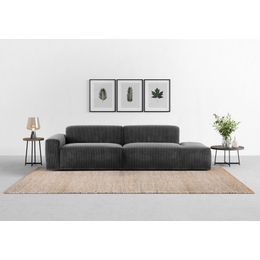 Big-Sofa Trendmanufaktur "Braga, mit hochwertigem Kaltschaum, Megasofa, in Cord erh&auml;ltlich", grau (anthrazit), B:277cm H:72cm T:107cm, 88% Polyester, 12% Polyacrl, Sofas, Big-Sofa, modernes Big-Sofa, Couch mit hohem Sitzkomfort, 277/72/107 cm (B/H/T)