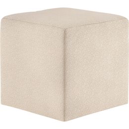Hocker COTTA "Cuby", beige (nature), B:40cm H:40cm T:40cm, 96% POLYESTER (PES) / 4% POLYAMID (PA), Hocker, Hocker, Sitzw&uuml;rfel, Cube, Sitzhocker
