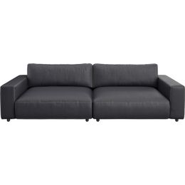 Big-Sofa Musterring "LUCIA", braun (mocca puro), B:252cm H:81cm T:124cm, Flachgewebe FLORIS (100% Polyester);Flachgewebe VALMONT (60% Baumwolle/ 40% Leinen);Microfaser CRONA (100% Polyester), Sofas, Big-Sofa, in vielen Qualit&auml;ten und 4 unterschiedlichen N&auml;hten, 2,5-Sitzer