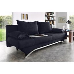 Jockenh&ouml;fer Schlafsofa JOCKENH&Ouml;FER GRUPPE "Nancy", schwarz, B:190cm H:81cm T:81cm, Luxus-Microfaser ALCATOP (100% Polyester);Kunstleder SOFTLUX;Zierkissen (100% Polyester), Sofas, Schlafsofa, inklusive Bettfunktion und Bettkasten, inklusive lose R&uuml;ckenkissen