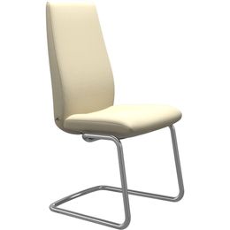 Polsterstuhl stressless "Laurel", beige (vanilla paloma, chrom gl&auml;nzend), B:53cm H:105cm T:60cm, Leder PALOMA: PALOMA ist ein durchgef&auml;rbtes Semianilin-M&ouml;belleder mit nat&uuml;rlicher Narbung., St&uuml;hle, Polsterstuhl, High Back, Gr&ouml;&szlig;e L, mit Beinen aus Stahl in Chrom gl&auml;nzend
