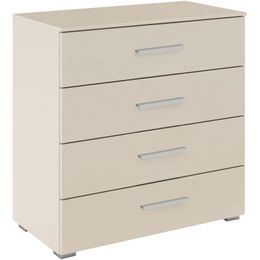 Schubkastenkommode Rauch "Sideboard Kommode Schubkastenkommode KOLUNA mit Dekorfront", beige (beige (champagner)), B:80cm H:81cm T:42cm, Holzwerkstoff, Sideboards, vier gro&szlig;e und ger&auml;umige Schubladen mit viel Stauraum MADE IN GERMANY