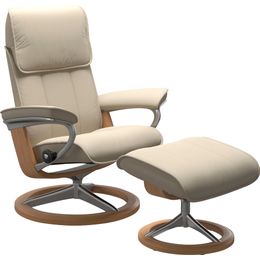 Relaxsessel stressless "Admiral", beige (cream batick), B:93cm H:103cm T:79cm, Leder BATICK: BATICK ist ein leicht korrigiertes, durchgef&auml;rbtes und genarbtes M&ouml;belleder, bei dem die meisten Unebenheiten und Spuren in der Regel entfernt wurden., Sessel, Relaxsessel, mit Signature Base, Gr&ouml;&szlig;e M & L, Gestell Eiche