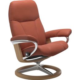 Relaxsessel stressless "Consul", rot (henna paloma), B:78cm H:97cm T:70cm, Leder BATICK: BATICK ist ein leicht korrigiertes, durchgef&auml;rbtes und genarbtes M&ouml;belleder, bei dem die meisten Unebenheiten und Spuren in der Regel entfernt wurden.;Leder PALOMA: PALOMA ist ein durchgef&auml;rbtes Semianilin-M&ouml;belleder mit nat&uuml;rlicher Narbung.;ROHLEDER Stoff Q2 FARON: Ein fester zuverl&auml;ssiger Boucl&eacute; mit einem st