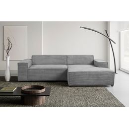 Ecksofa WERK2, B:268cm H:70cm T:163cmgrau, 90% Polyester, 10% Nylon, Wohnzimmer, Sofas, "Trento, elegant & zeitlos, Breite 268cm, pflegeleichte