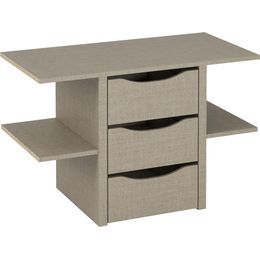 Schubladeneinsatz Rauch "Zubeh&ouml;r f&uuml;r Rauch-Schr&auml;nke ORANGE/BLUE", leinenoptik hell, B:88cm H:57cm T:45cm, Holzwerkstoff, Schubladeneins&auml;tze, Schubladeneinsatz, mit 3 Schubladen und Metallausz&uuml;gen Breite 88 cm, Tiefe 45 cm