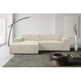 Ecksofa WERK2, B:268cm H:70cm T:163cmnatur, 90% Polyester, 10% Nylon, Wohnzimmer, Sofas, "Trento, elegant & zeitlos, Breite 268cm, pflegeleichte