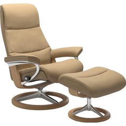 Fu&szlig;hocker stressless "View", beige (sand paloma), B:57cm H:43cm T:47cm, Leder BATICK: BATICK ist ein leicht korrigiertes, durchgef&auml;rbtes und genarbtes M&ouml;belleder, bei dem die meisten Unebenheiten und Spuren in der Regel entfernt wurden.;Leder PALOMA: PALOMA ist ein durchgef&auml;rbtes Semianilin-M&ouml;belleder mit nat&uuml;rlicher Narbung.;ROHLEDER Stoff Q2 FARON: Ein fester zuverl&auml;ssiger Boucl&eacute; mit einem struk