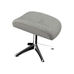 Fu&szlig;hocker FLEXLUX "Elegant Beinst&uuml;tze, Entspannung, Skandinavisch, Ultimativer Komfort", grau (sophisto grau), B:44cm H:39cm T:35cm, 100% Polyester, Hocker, Fu&szlig;hocker, Organische Formen, Robuster Alu fu&szlig;, Weicher Stoff oder Echtleder