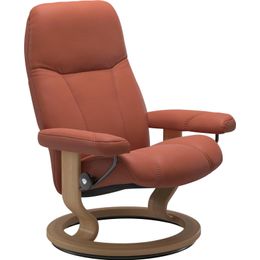 Relaxsessel stressless "Consul", rot (henna paloma), B:85cm H:100cm T:77cm, Leder BATICK: BATICK ist ein leicht korrigiertes, durchgef&auml;rbtes und genarbtes M&ouml;belleder, bei dem die meisten Unebenheiten und Spuren in der Regel entfernt wurden.;Leder PALOMA: PALOMA ist ein durchgef&auml;rbtes Semianilin-M&ouml;belleder mit nat&uuml;rlicher Narbung.;ROHLEDER Stoff Q2 FARON: Ein fester zuverl&auml;ssiger Boucl&eacute; mit einem s