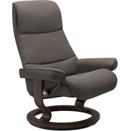 Relaxsessel stressless "View", grau (metal grau paloma), B:78cm H:105cm T:78cm, Leder BATICK: BATICK ist ein leicht korrigiertes, durchgef&auml;rbtes und genarbtes M&ouml;belleder, bei dem die meisten Unebenheiten und Spuren in der Regel entfernt wurden.;Leder PALOMA: PALOMA ist ein durchgef&auml;rbtes Semianilin-M&ouml;belleder mit nat&uuml;rlicher Narbung.;ROHLEDER Stoff Q2 FARON: Ein fester zuverl&auml;ssiger Boucl&eacute; mit ein