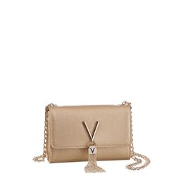 Valentino Handbags Umh&auml;ngetasche VALENTINO BAGS "DIVINA", Damen, Gr. B/H/T: 17cm x 11,5cm x 4cm, gold (goldfarben), Lederimitat, Taschen Umh&auml;ngetasche, Handtasche Damen Tasche Damen Schultertasche Kettentasche