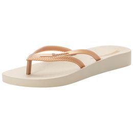 Zehentrenner Ipanema "Ipanema BOSSA SOFT V FEM", Damen, Gr. 41/42, beige (beige, gold), Synthetik, Schuhe Zehentrenner
