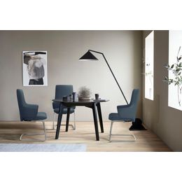 Polsterstuhl stressless "Laurel", blau (oxford blau paloma, schwarz matt), B:58cm H:105cm T:60cm, Leder PALOMA: PALOMA ist ein durchgef&auml;rbtes Semianilin-M&ouml;belleder mit nat&uuml;rlicher Narbung., St&uuml;hle, Polsterstuhl, High Back mit Armlehne, Gr&ouml;&szlig;e L, mit Beinen aus Stahl in Schwarz matt