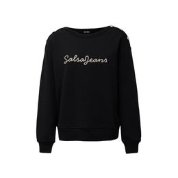 Salsa Jeans Sweatshirt Damen Gr&ouml;&szlig;e M beige / schwarz