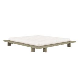 Bettgestell Karup Design "Bettgestell JAPAN BED Futonbett aus FSC-zertifiziertem Massivholz", sage gr&uuml;n, B:208cm H:20cm L:228cm, Betten, Bettgestell, zeitlos, bequem & in mehreren Farben und Gr&ouml;&szlig;en erh&auml;ltlich